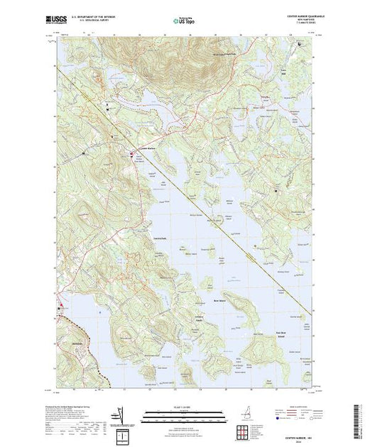 US Topo 7.5-minute map for Center Harbor NH – American Map Store