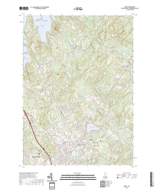 US Topo 7.5-minute map for Derry NH – American Map Store