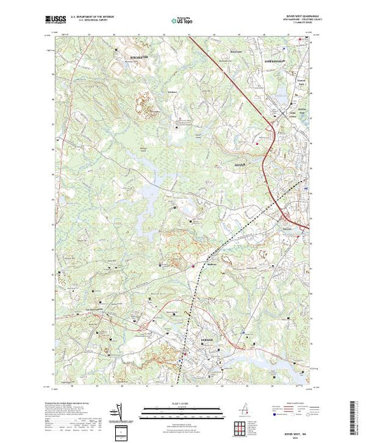 US Topo 7.5-minute map for Dover West NH – American Map Store