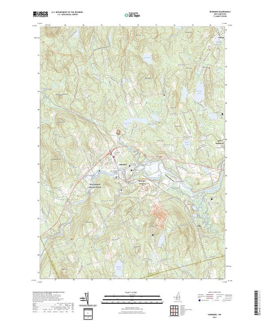 US Topo 7.5-minute map for Henniker NH – American Map Store