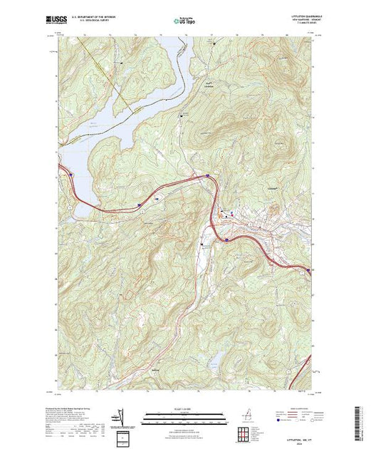 US Topo 7.5-minute map for Littleton NHVT – American Map Store