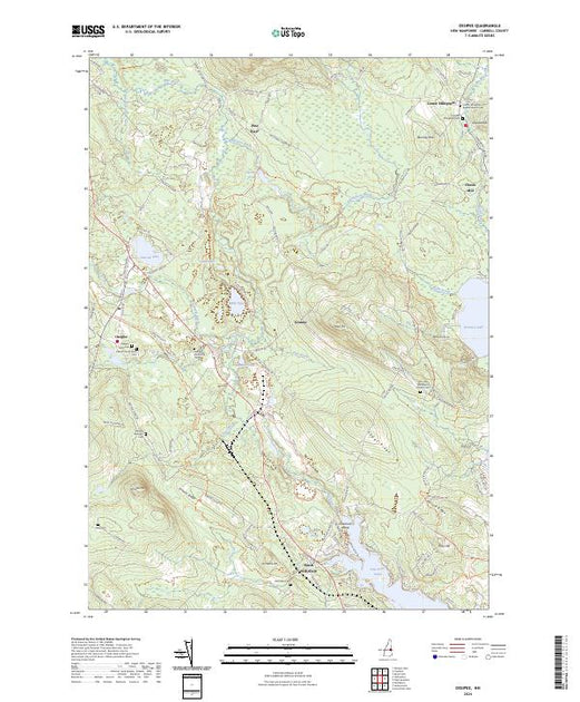 US Topo 7.5-minute map for Ossipee NH – American Map Store