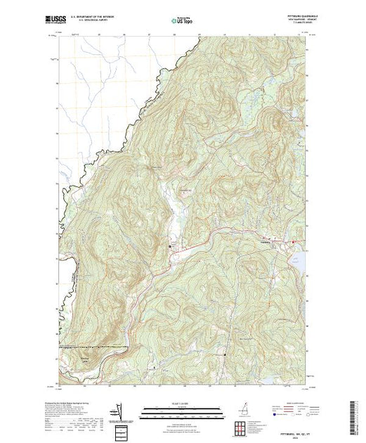US Topo 7.5-minute map for Pittsburg NHQCVT – American Map Store