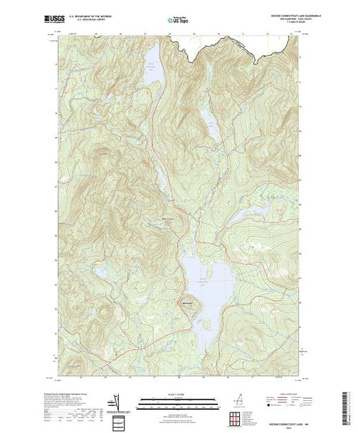 US Topo 7.5-minute map for Second Connecticut Lake NH – American Map Store