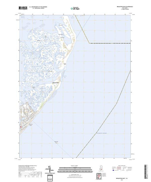 US Topo 7.5-minute map for Brigantine Inlet NJ – American Map Store