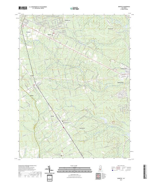 US Topo 7.5-minute map for Dorothy NJ – American Map Store