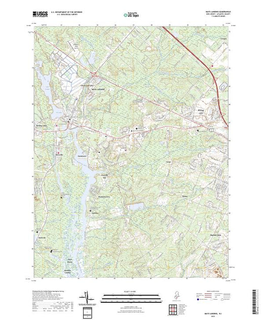 US Topo 7.5-minute map for Mays Landing NJ – American Map Store