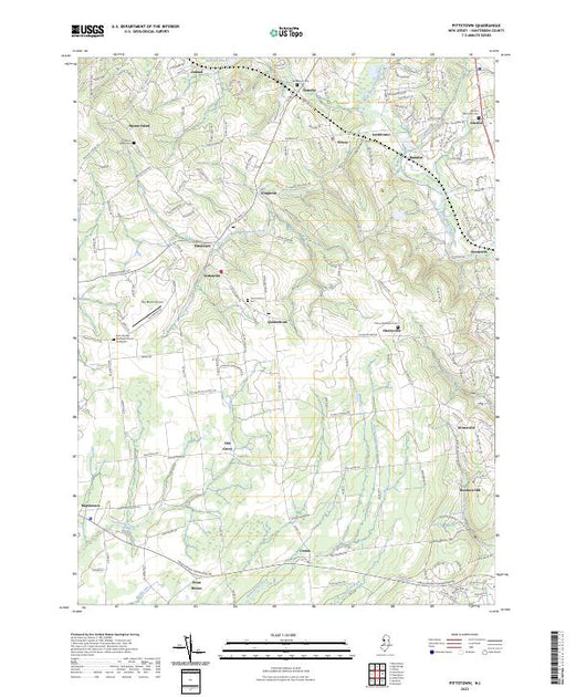 US Topo 7.5-minute map for Pittstown NJ – American Map Store