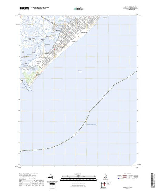 US Topo 7.5-minute map for Wildwood NJ – American Map Store