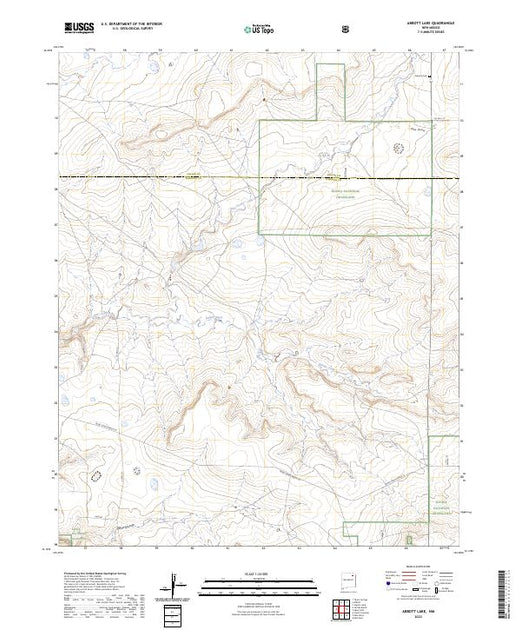 US Topo 7.5-minute map for Abbott Lake NM – American Map Store