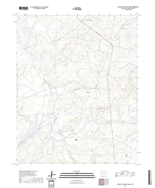 US Topo 7.5-minute map for Antelope Lookout Mesa NM – American Map Store