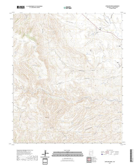 US Topo 7.5-minute map for Antelope Ridge NM – American Map Store