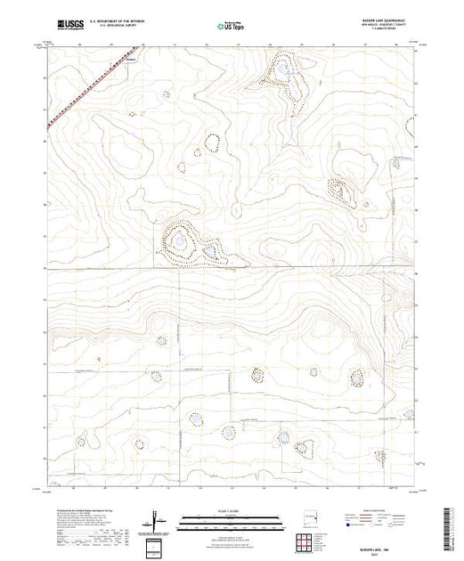 US Topo 7.5-minute map for Badger Lake NM – American Map Store