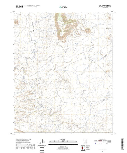 US Topo 7.5-minute map for Bell Ranch NM – American Map Store