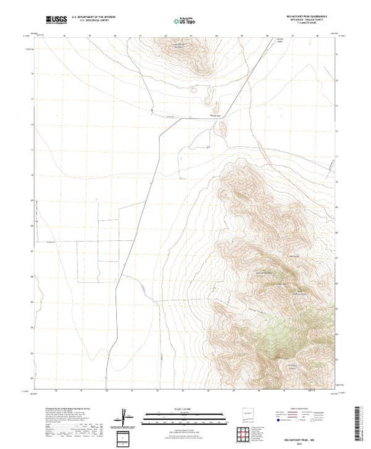 US Topo 7.5-minute map for Big Hatchet Peak NM – American Map Store