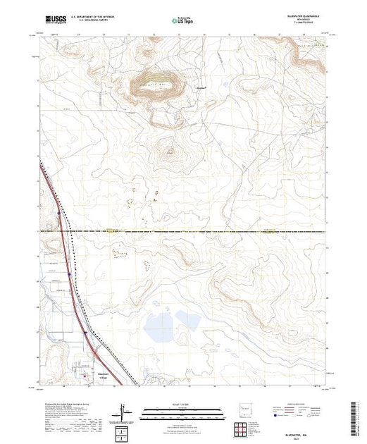 US Topo 7.5-minute map for Bluewater NM – American Map Store