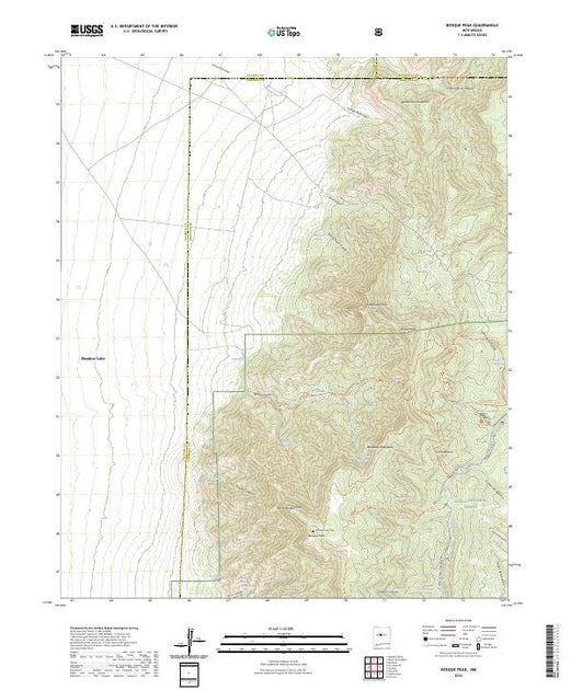 US Topo 7.5-minute map for Bosque Peak NM – American Map Store