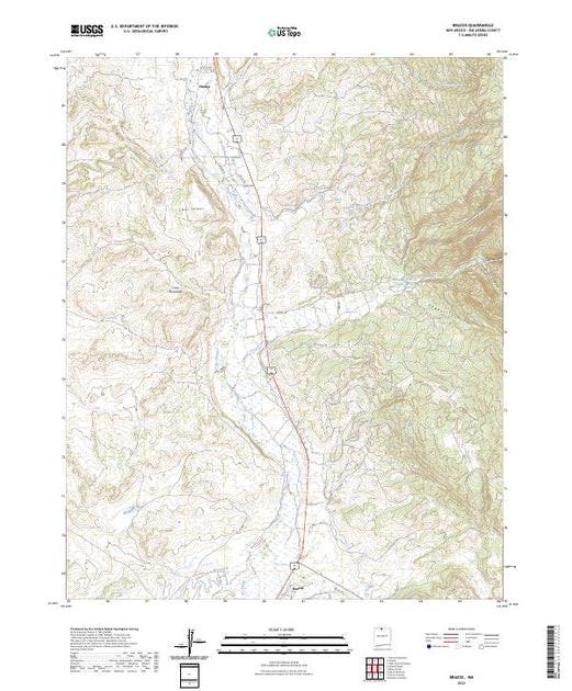 US Topo 7.5-minute map for Brazos NM – American Map Store