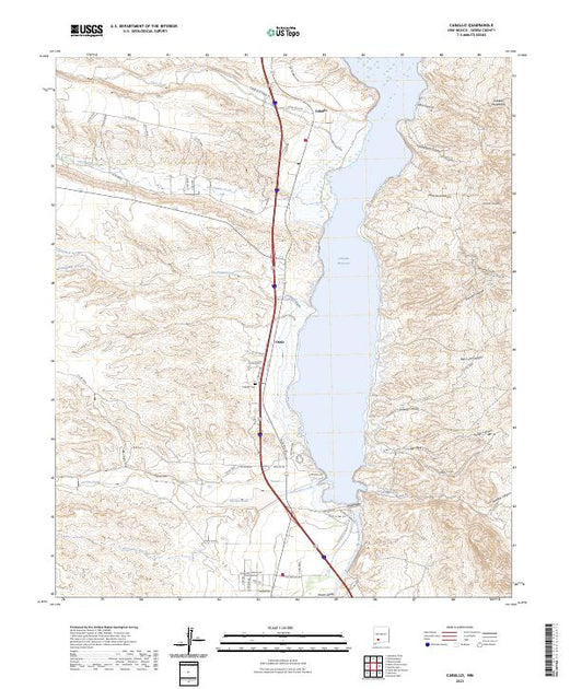 US Topo 7.5-minute map for Caballo NM – American Map Store
