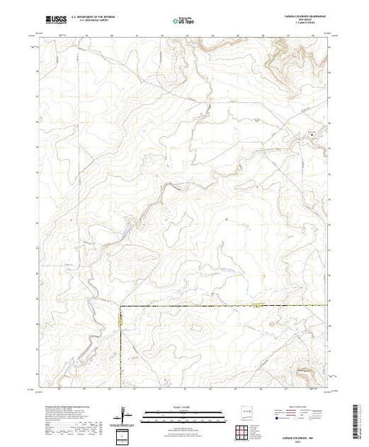 US Topo 7.5-minute map for Canada Colorado NM – American Map Store