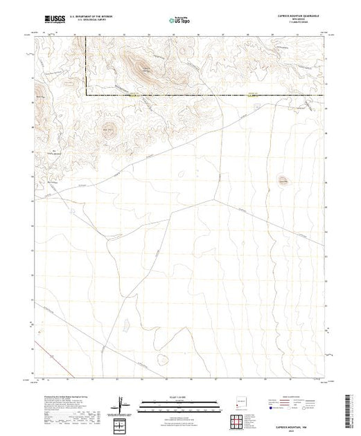 US Topo 7.5-minute map for Caprock Mountain NM – American Map Store