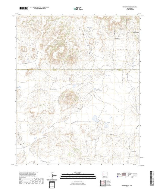 US Topo 7.5-minute map for Cerro Prieto NM – American Map Store