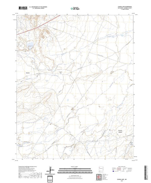 US Topo 7.5-minute map for Chuska Lake NM – American Map Store