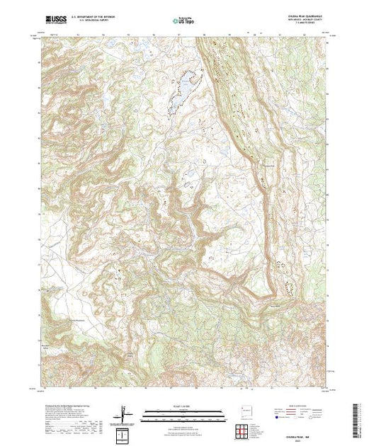 US Topo 7.5-minute map for Chuska Peak NM – American Map Store