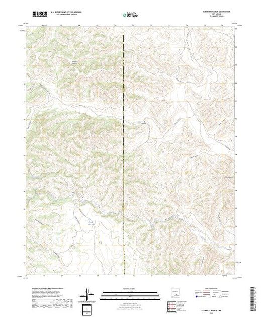 US Topo 7.5-minute map for Clements Ranch NM – American Map Store