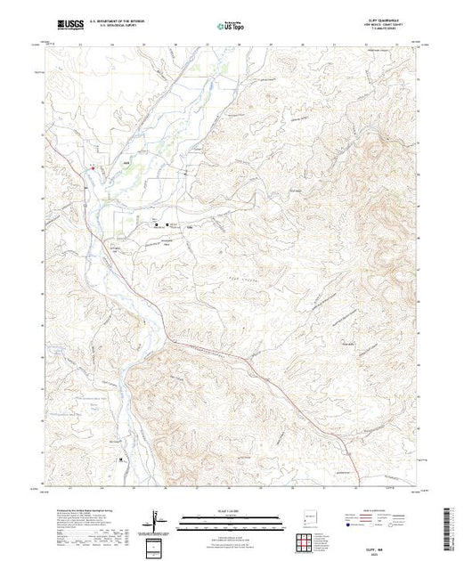 US Topo 7.5-minute map for Cliff NM – American Map Store