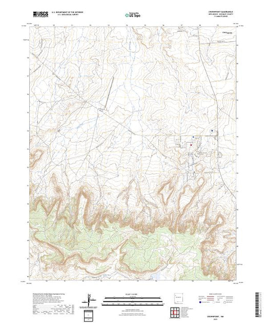 US Topo 7.5-minute map for Crownpoint NM – American Map Store