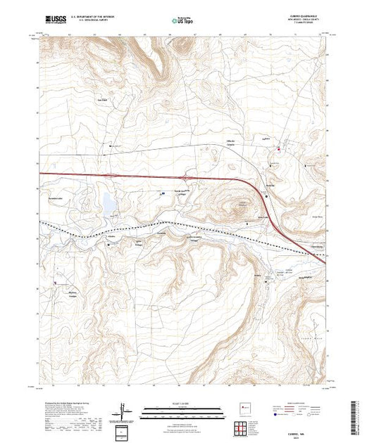 US Topo 7.5-minute map for Cubero NM – American Map Store