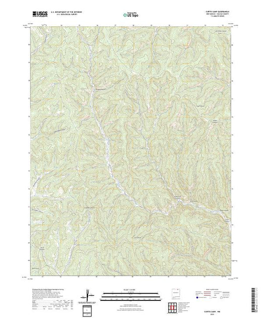 US Topo 7.5-minute map for Curtis Camp NM – American Map Store