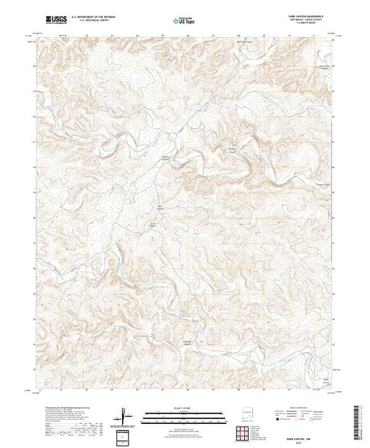 US Topo 7.5-minute map for Dark Canyon NM – American Map Store