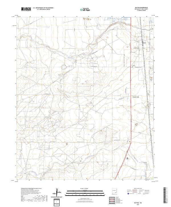 US Topo 7.5-minute map for Dayton NM – American Map Store