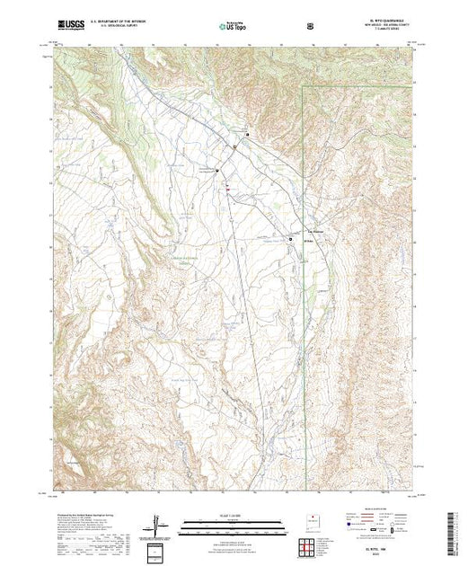 US Topo 7.5-minute map for El Rito NM – American Map Store