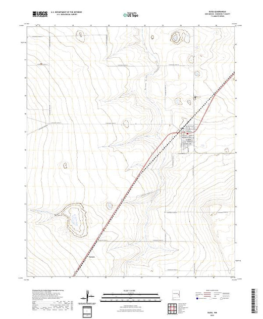 US Topo 7.5-minute map for Elida NM – American Map Store