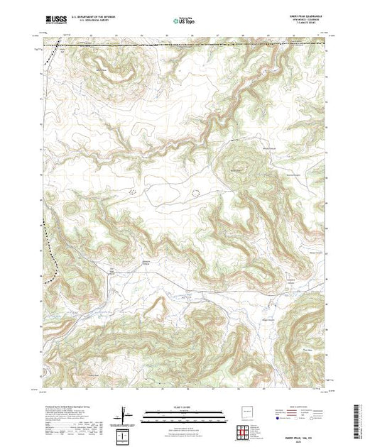 US Topo 7.5-minute map for Emery Peak NMCO – American Map Store