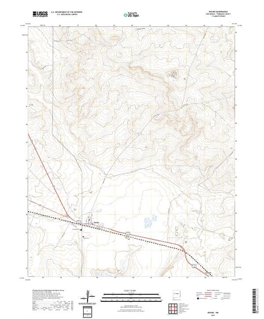 US Topo 7.5-minute map for Encino NM – American Map Store