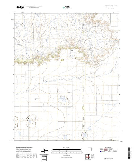 US Topo 7.5-minute map for Endee Hill NMTX – American Map Store
