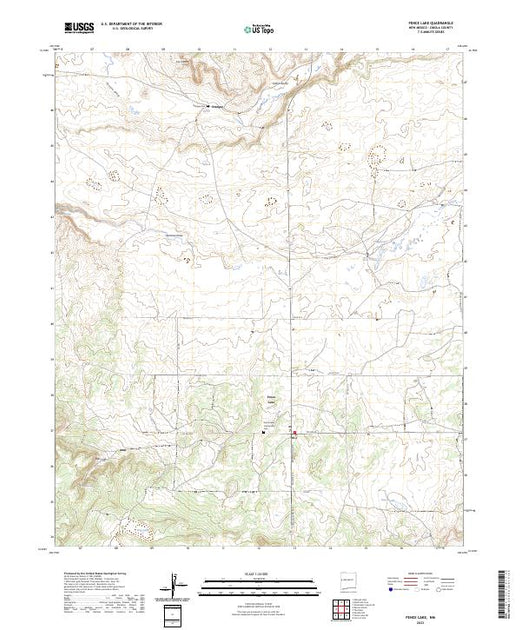 US Topo 7.5-minute map for Fence Lake NM – American Map Store