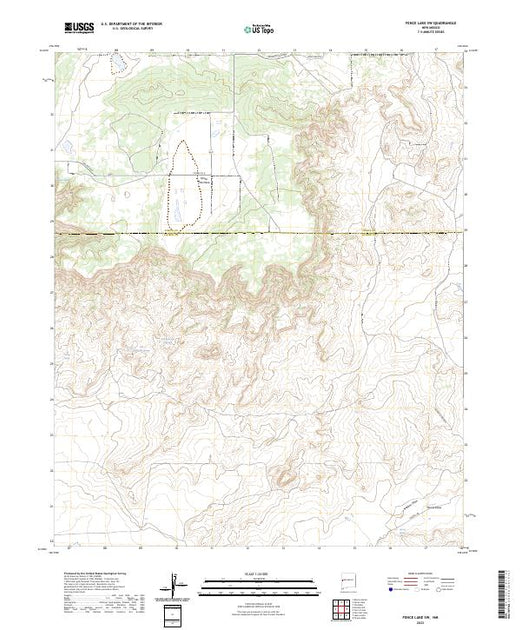 US Topo 7.5-minute map for Fence Lake SW NM – American Map Store