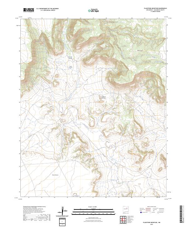 US Topo 7.5-minute map for Flagstone Mountain NM – American Map Store