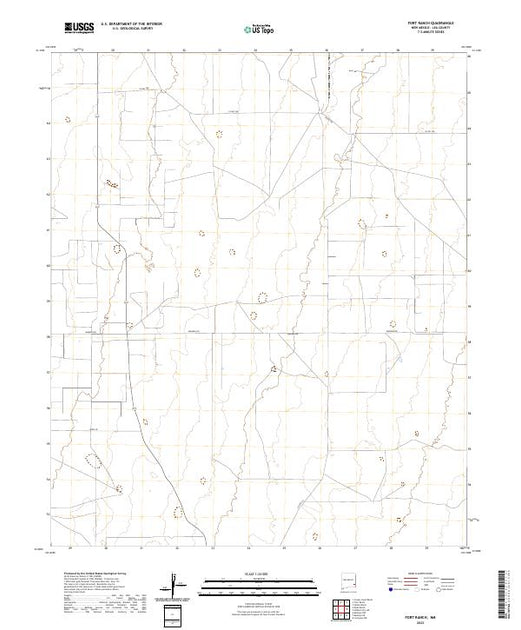 US Topo 7.5-minute map for Fort Ranch NM – American Map Store