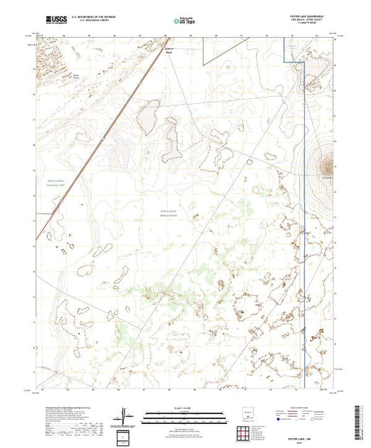 US Topo 7.5-minute map for Foster Lake NM – American Map Store