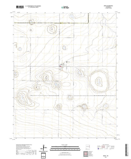 US Topo 7.5-minute map for Grady NM – American Map Store