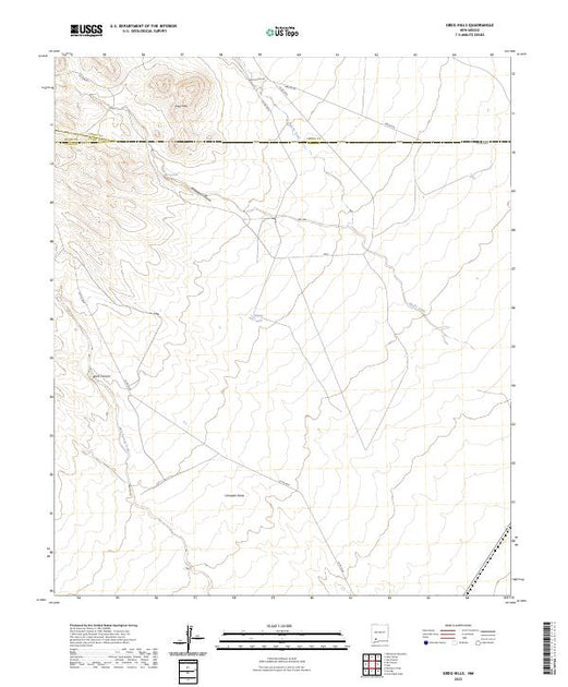 US Topo 7.5-minute map for Greg Hills NM – American Map Store