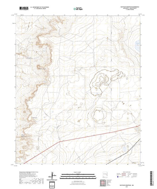 US Topo 7.5-minute map for Haystack Mountain NM – American Map Store