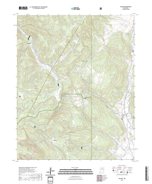 US Topo 7.5-minute map for Holman NM – American Map Store