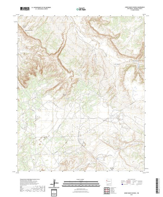 US Topo 7.5-minute map for Jones Ranch School NM – American Map Store